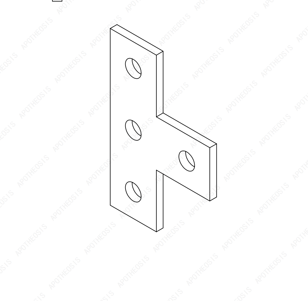 T Type Four Holes Flate Plate Fitting-Apotheosis